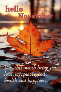 Hello November Template | PosterMyWall