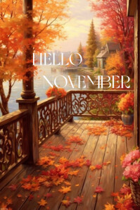 Hello November Poster 2024 Template | PosterMyWall