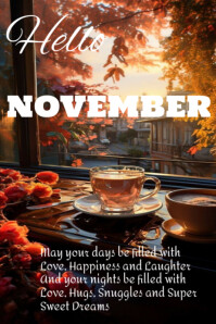 Hello November Poster 2024 Template | PosterMyWall