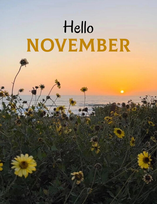 Hello November Template | PosterMyWall