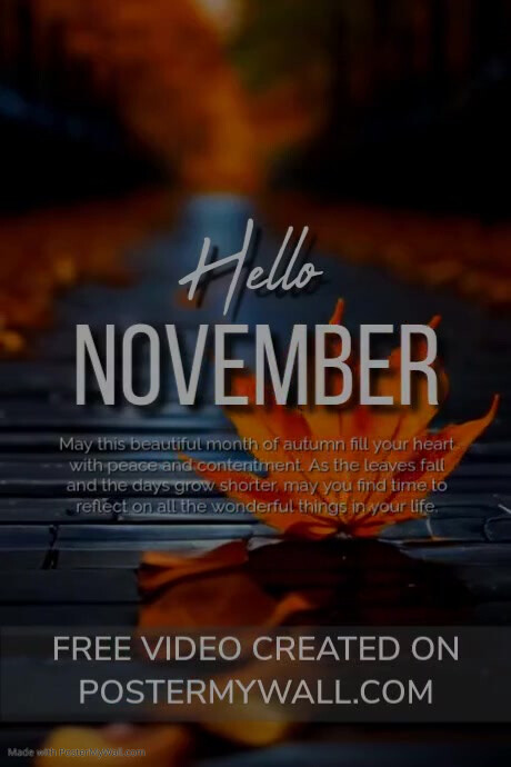 Hello November Template | PosterMyWall