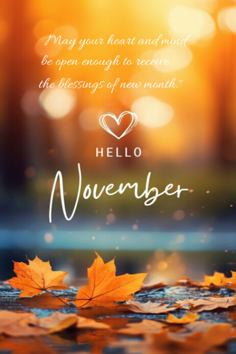 Hello November Template | PosterMyWall