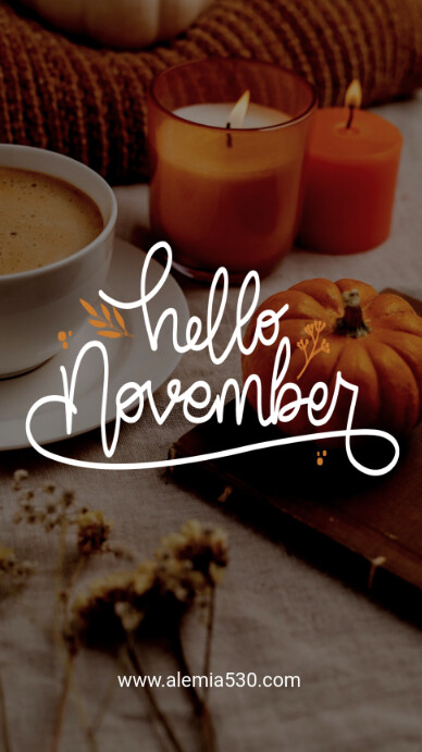 Hello November Template | PosterMyWall