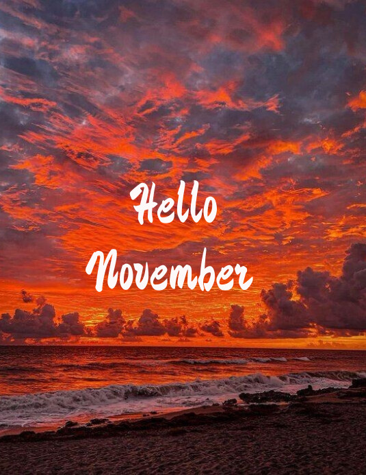 Hello November Template | PosterMyWall