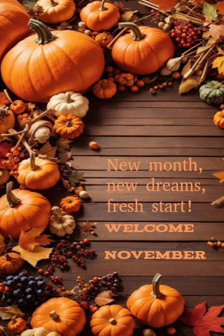 Copy of Hello November | PosterMyWall