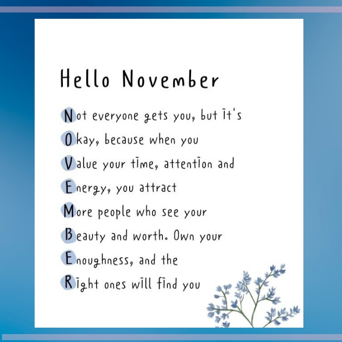 Hello november Template | PosterMyWall
