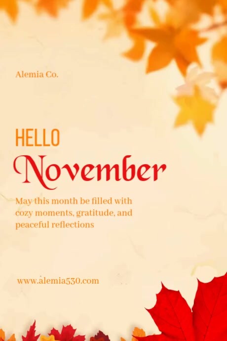 Hello November Template | PosterMyWall