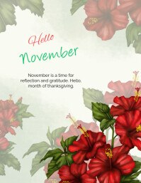 Hello November Flyer Template 2024 | PosterMyWall