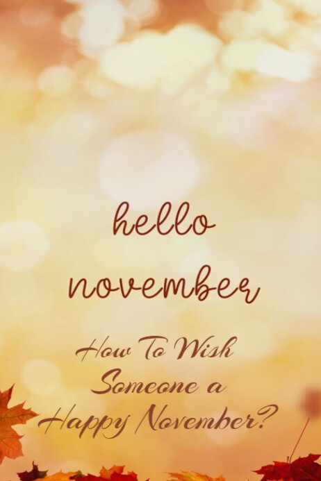 Hello November Template | PosterMyWall