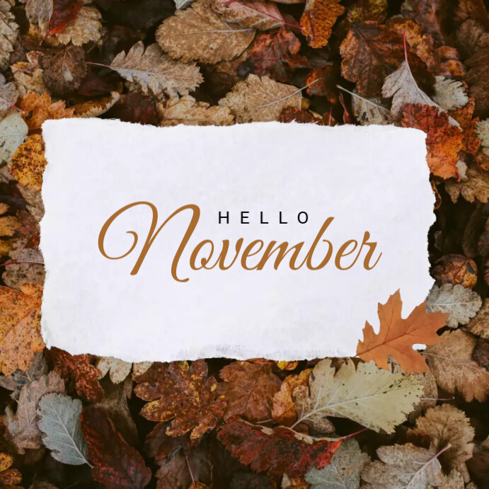 Hello November Flyer Template | PosterMyWall