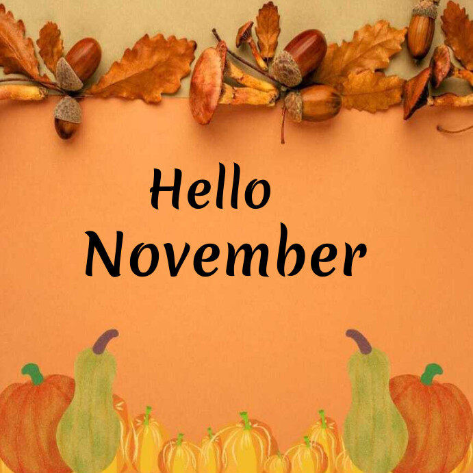 Plantilla de Hello November Instagram post | PosterMyWall