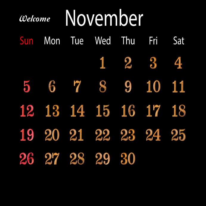 Hello November Instagram Post Template | PosterMyWall