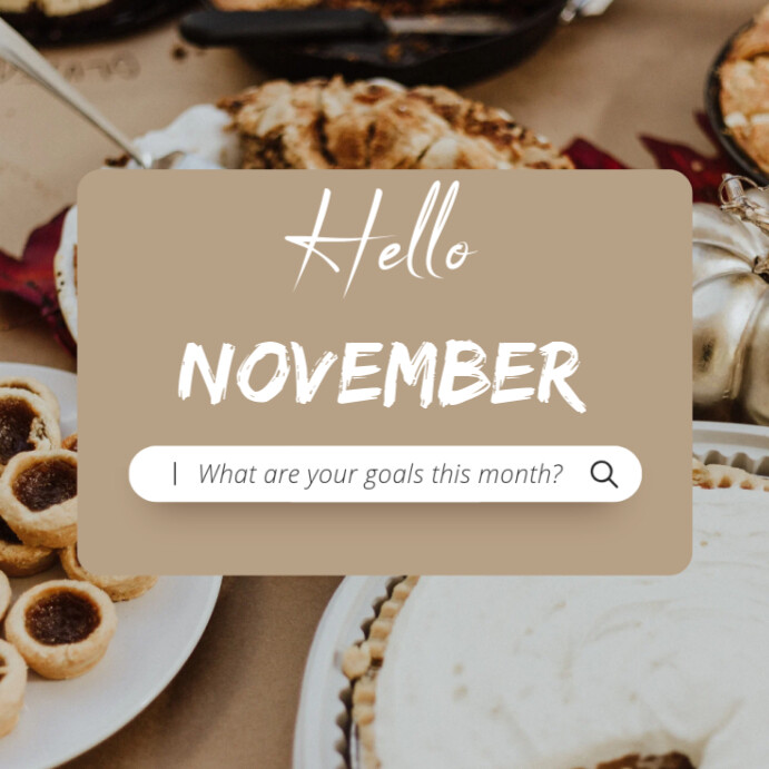 Hello November Instagram post online greeting cards Template | PosterMyWall