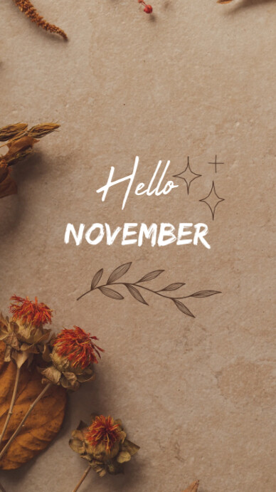 Hello November Instagram story online greeting cards Template ...