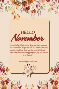 Hello November Template | PosterMyWall