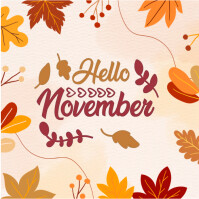 Hello november poster Template | PosterMyWall