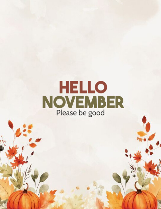 Copy of Hello november template | PosterMyWall