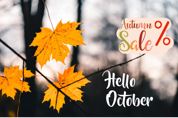 hello October , october sale Template | PosterMyWall