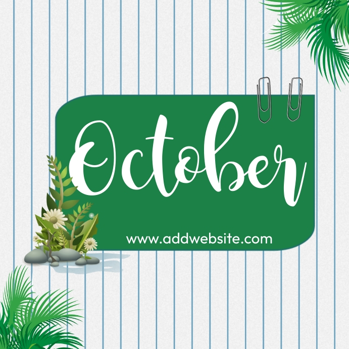 hello OCTOBER (3) Template | PosterMyWall