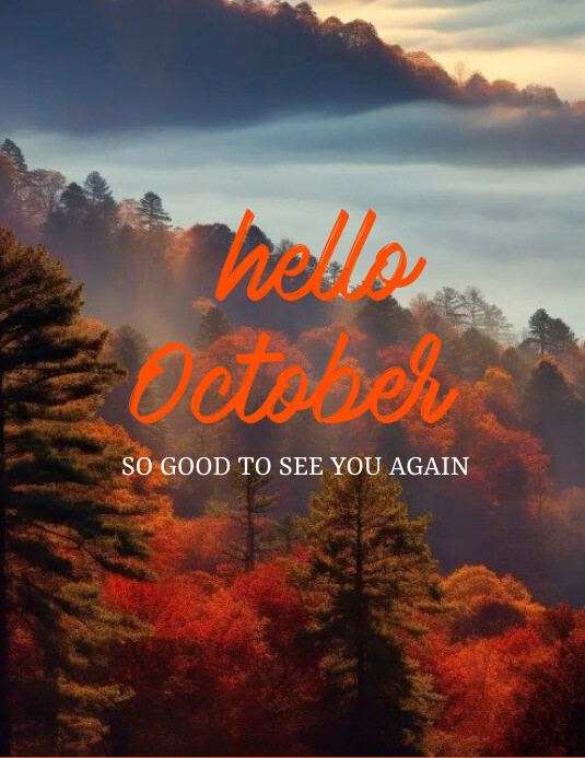 Plantilla de Hello October | PosterMyWall