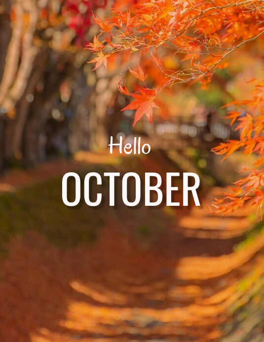 Hello October Template | PosterMyWall