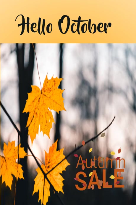 Copy of hello October , october sale | PosterMyWall