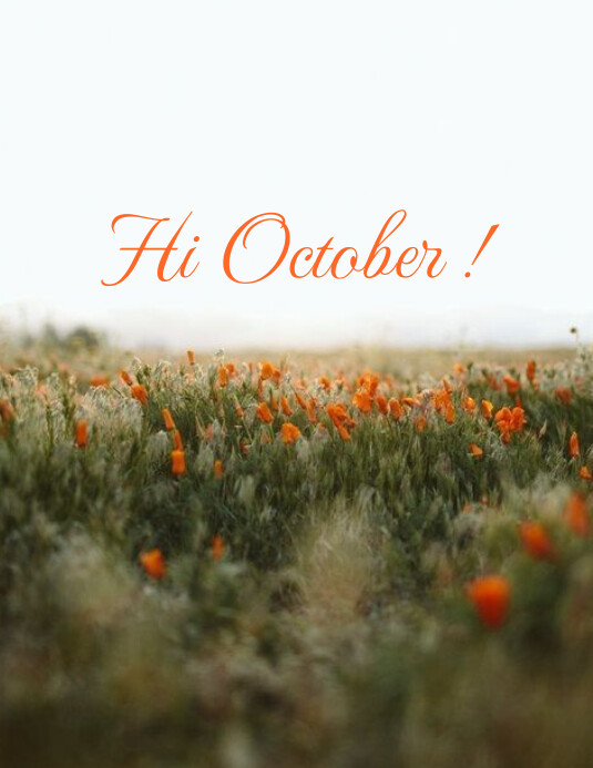 Hello October Template | PosterMyWall