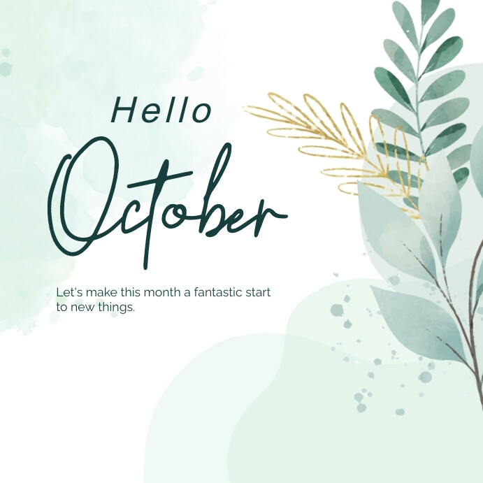 Hello October Template | PosterMyWall