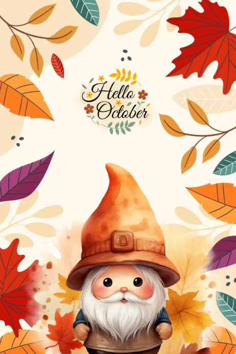 hello october Template | PosterMyWall