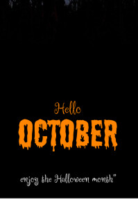 Hello October Flyer Poster Template | PosterMyWall