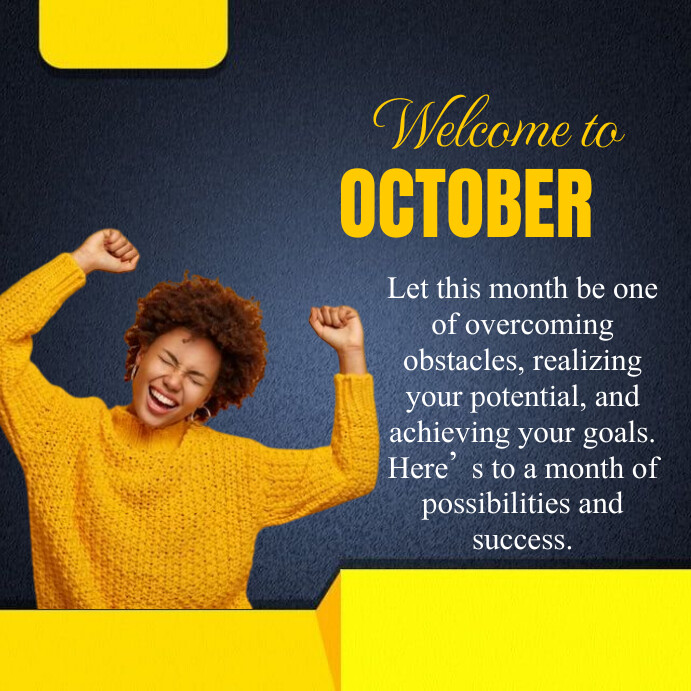 Hello October Template | PosterMyWall