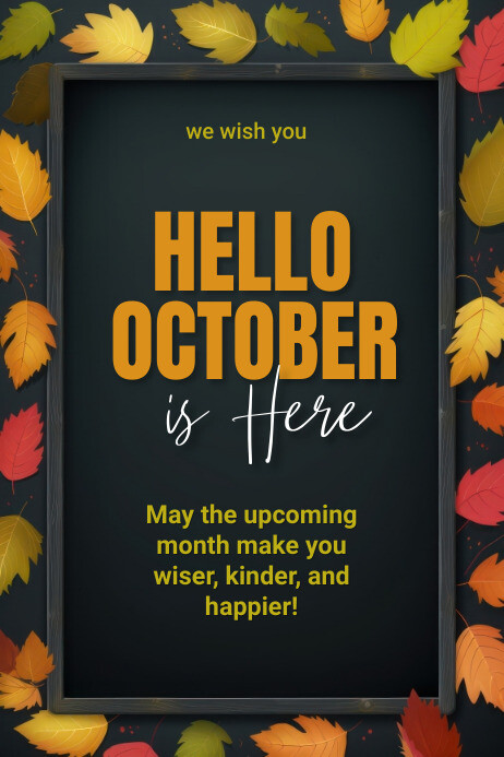 hello october Template | PosterMyWall