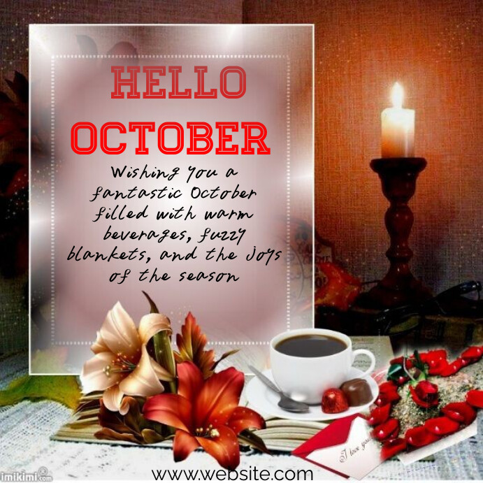 Hello October Template | PosterMyWall