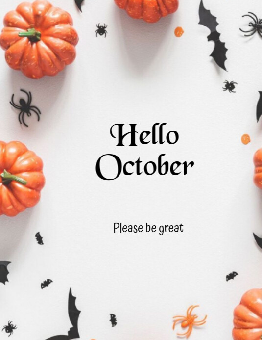 hello october Template | PosterMyWall