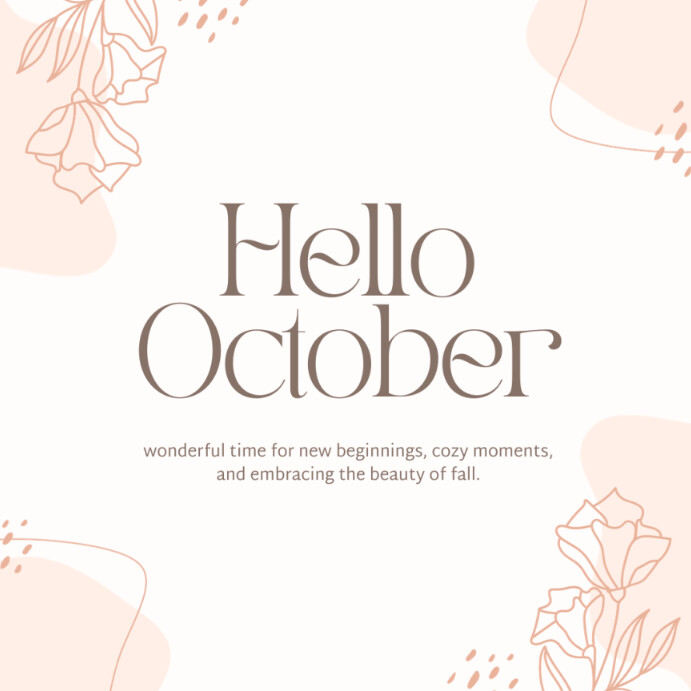 Plantilla de Hello October | PosterMyWall