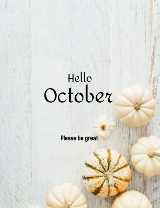 hello october Template | PosterMyWall