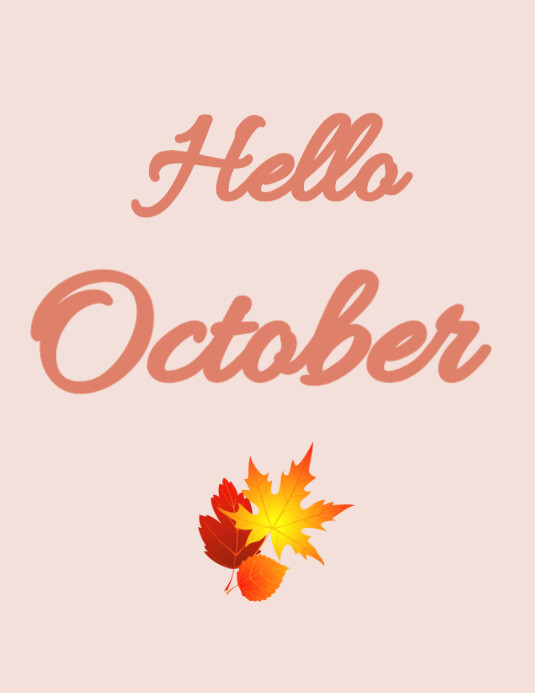 Copy of Hello October | PosterMyWall