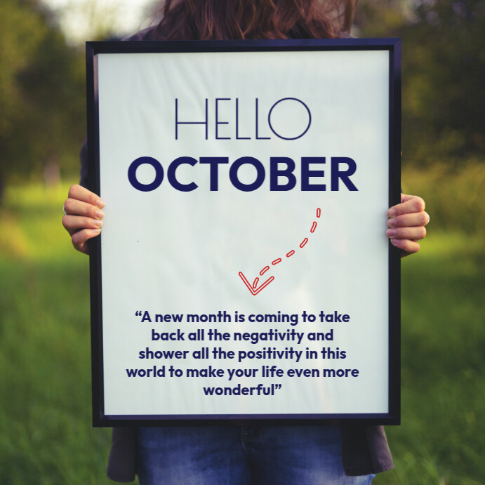 Hello october Template | PosterMyWall