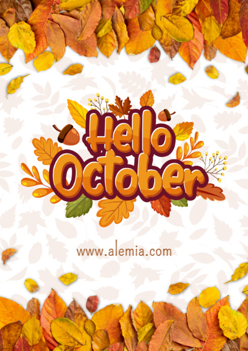 Plantilla de Hello October | PosterMyWall
