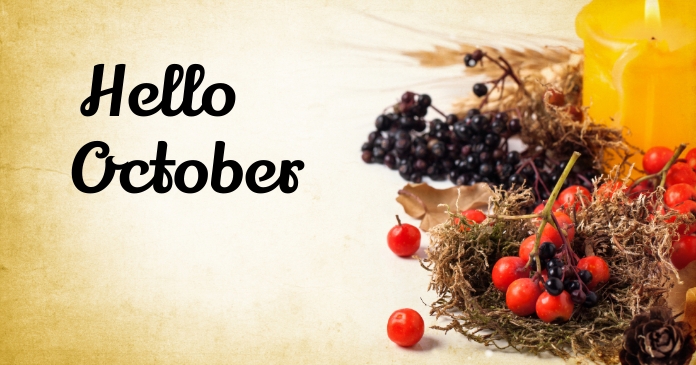 Copy of hello october facebook post | PosterMyWall