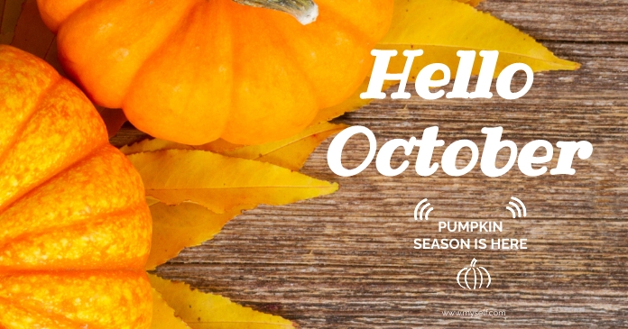 Hello October Facebook post template . | PosterMyWall