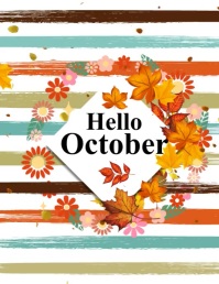 Hello October Flyer Template | PosterMyWall
