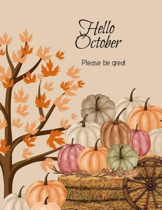 hello october flyer Template | PosterMyWall