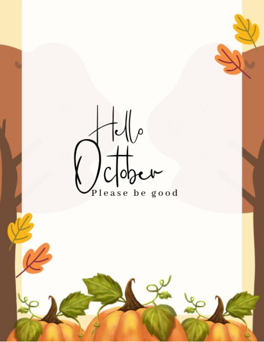 Copy of Hello october flyer | PosterMyWall