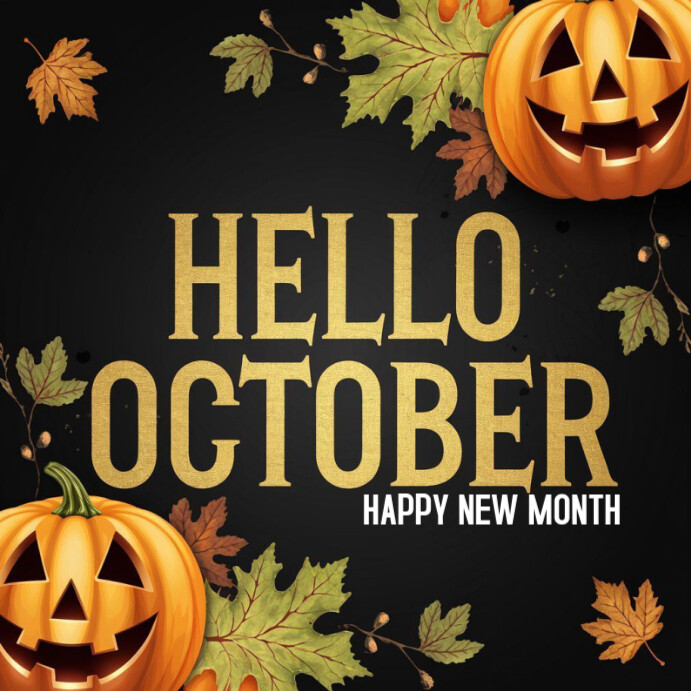 Plantilla de Hello October Instagram Post | PosterMyWall