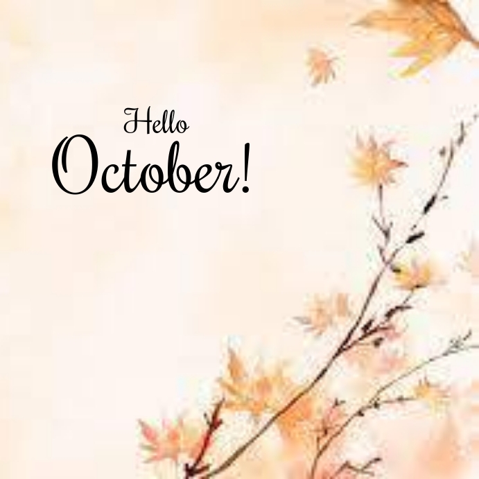 hello october instagram post Template | PosterMyWall