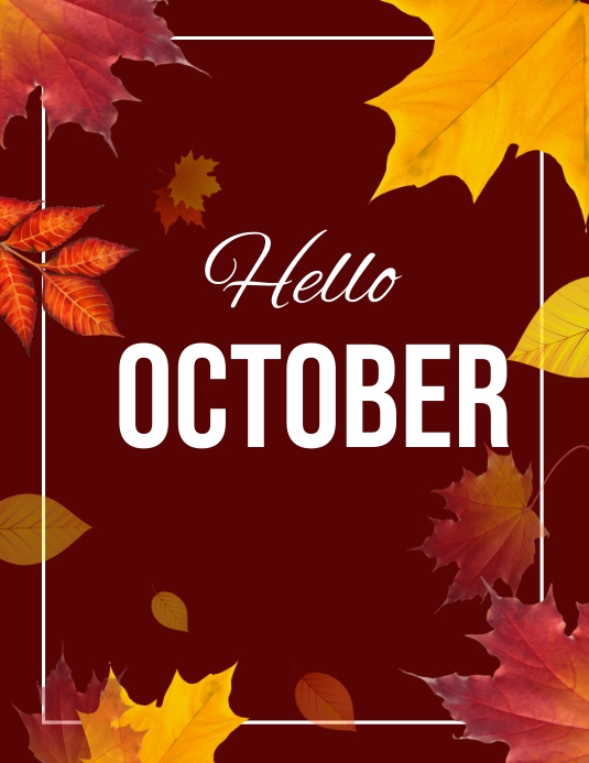 Copy of hello october poster | PosterMyWall