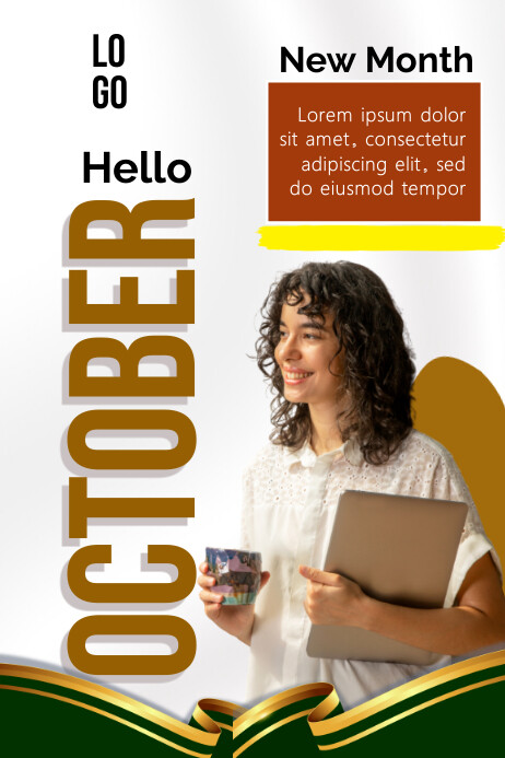 Hello OCTOBER POSTER Template | PosterMyWall