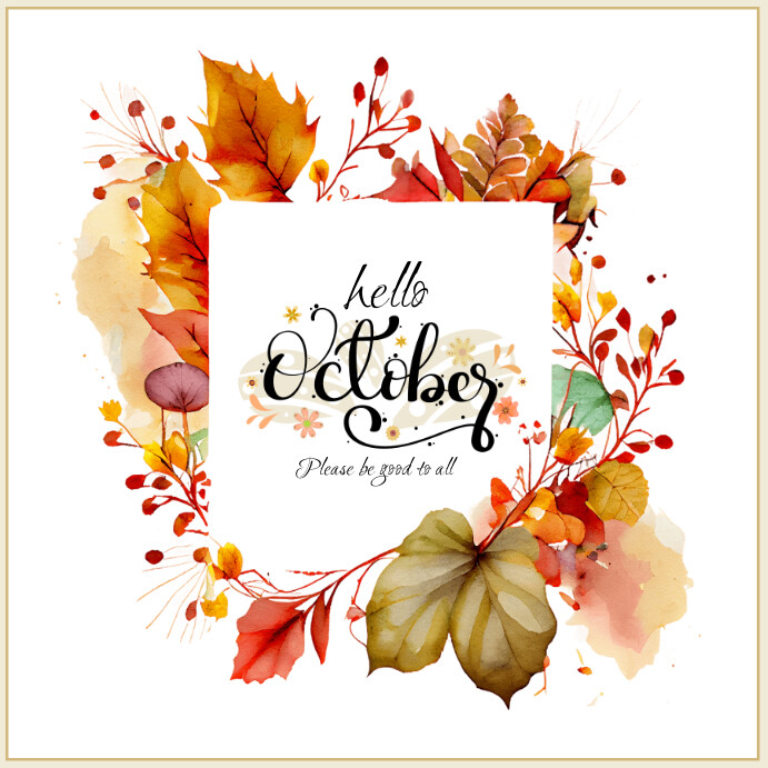 Plantilla de hello october poster | PosterMyWall