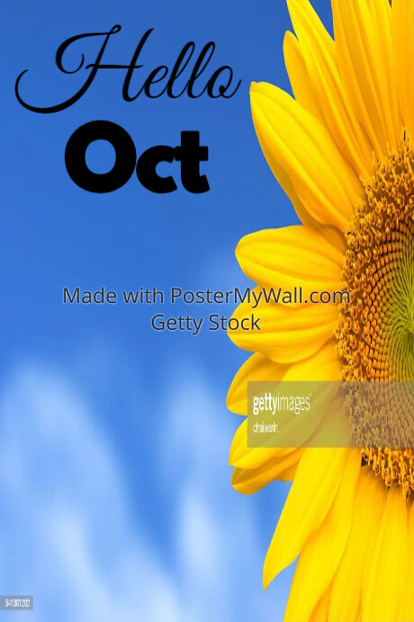 hello october template design | PosterMyWall